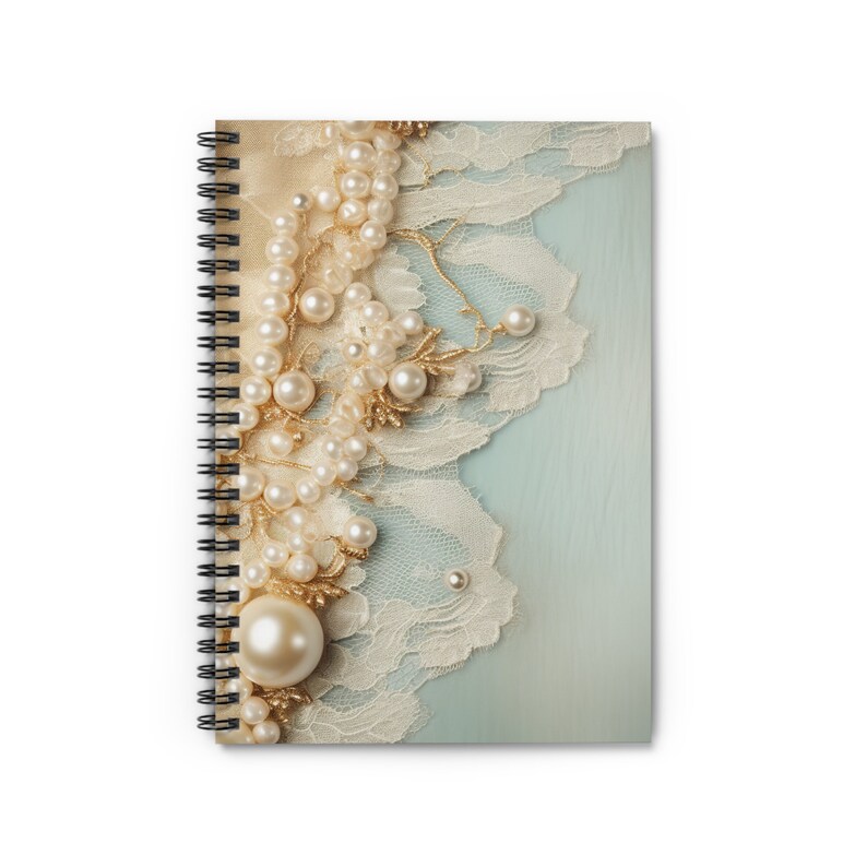 Vintage Coquette Spiral Bound Notebook - Lace and Pearls Aesthetic ...