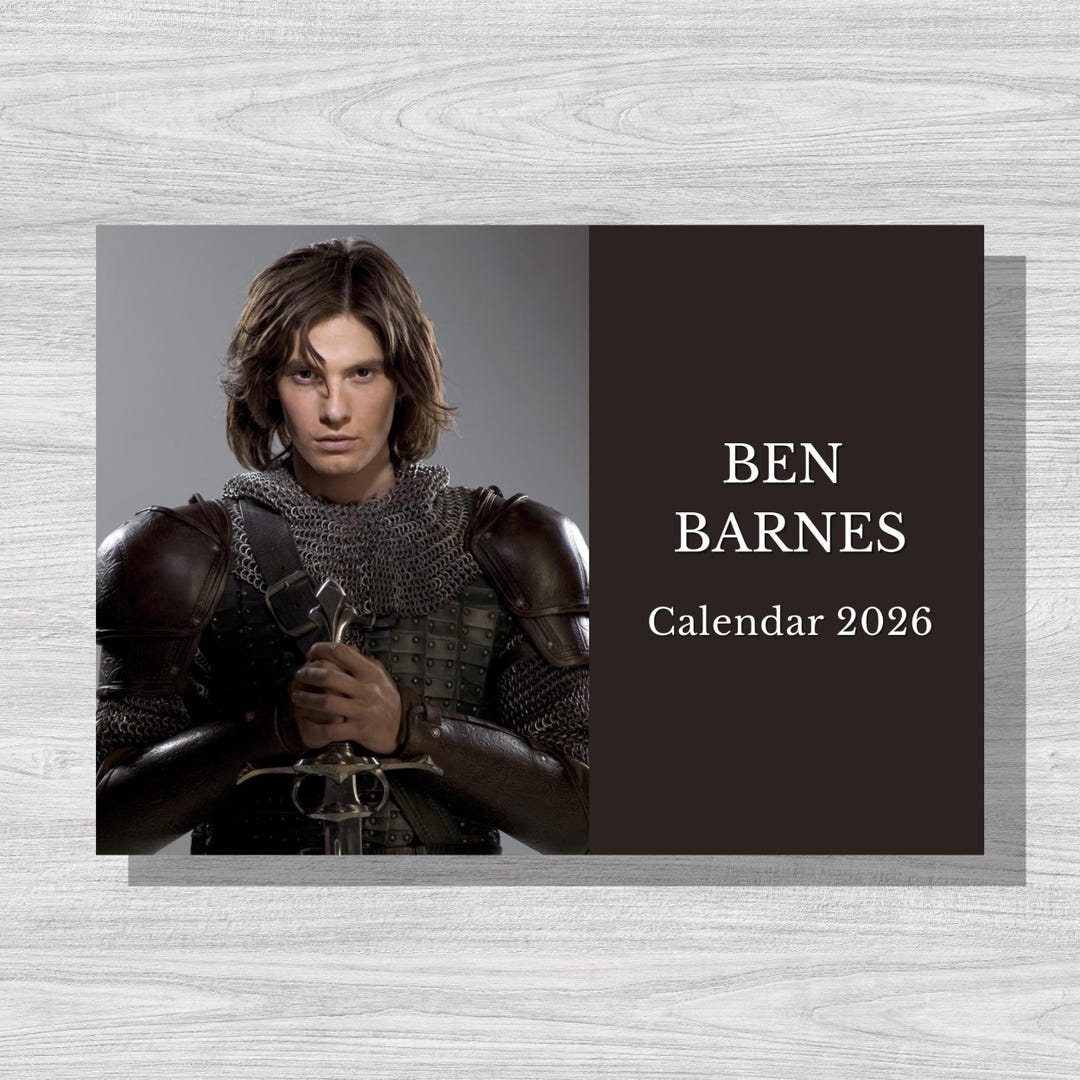 Ben Barnes 2026 Calendar - Etsy