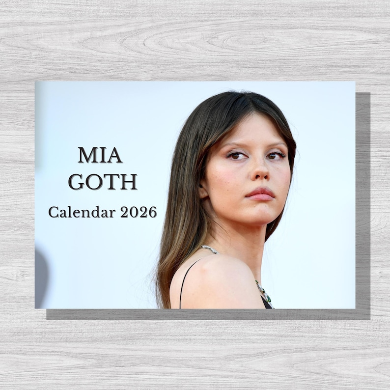 Mia Goth 2026 Calendar - Etsy