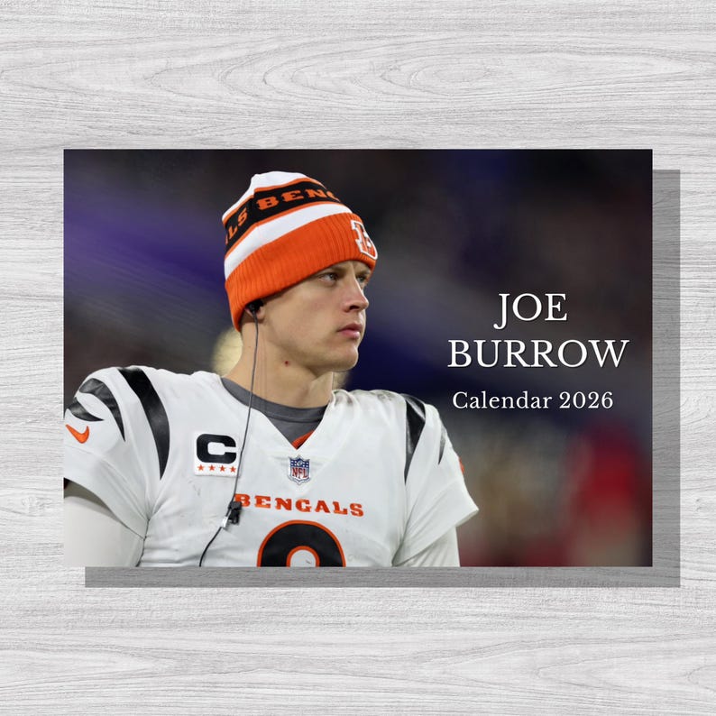 Joe Burrow 2026 Calendar - Etsy