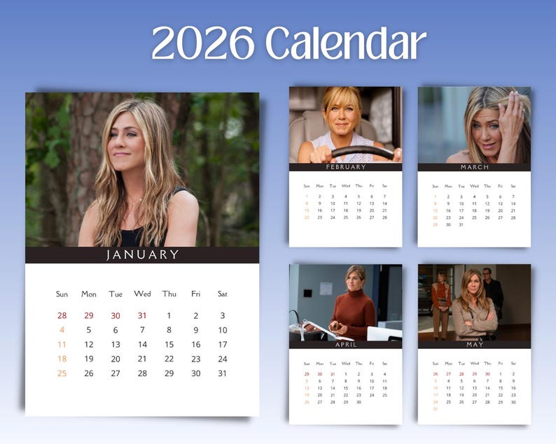 Jennifer Aniston 2026 Calendar - Etsy