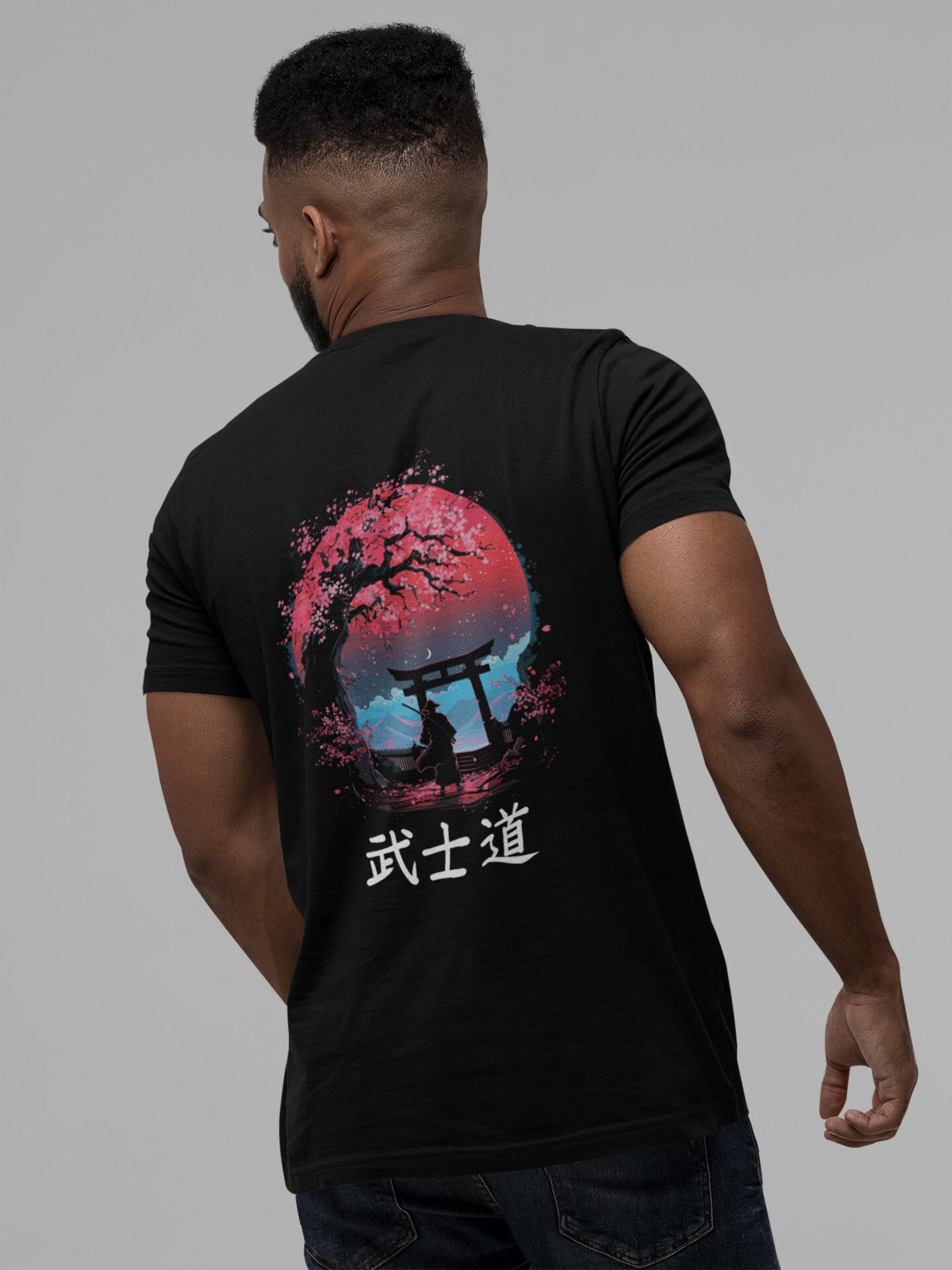 Samurai Tshirt, Bushido Kanji Shirt, Cherry Blossom Tee, Japanese ...