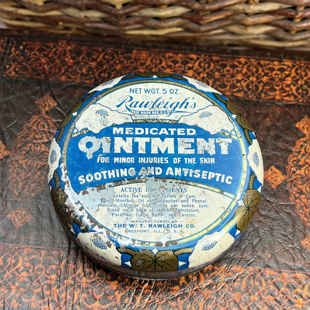 Rawleighs Medicated Ointment Tin - 1940s Vintage Rawleigh's Medicated ...