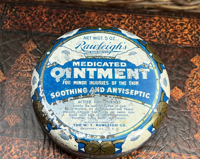 Rawleighs Medicated Ointment Tin - 1940s Vintage Rawleigh's Medicated ...