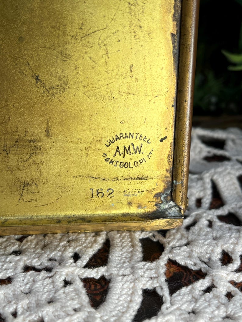 Antique 1897 24k Gold Plated Picture Frame - Gold Plated Antique ...