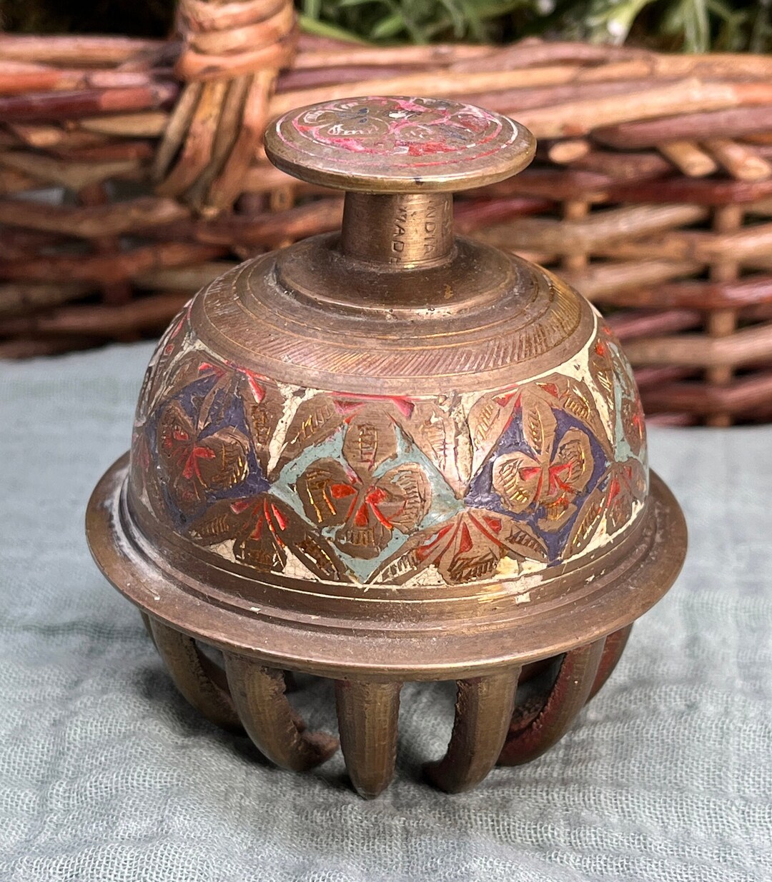 Elephant Foot Bell Claw Foot Bell Brass - Made in India - Altar ...