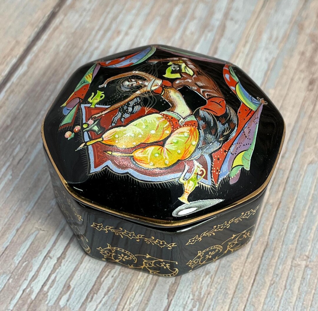 1988 Russian Ballet Porcelain Music Box Scheherazade Vintage ...
