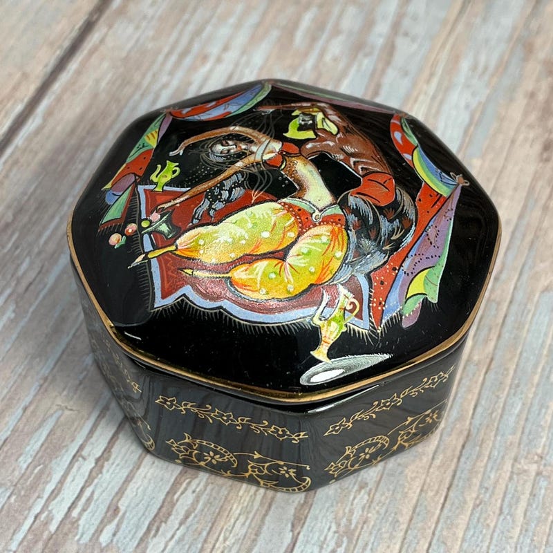 Russian Painted Music Box - Etsy