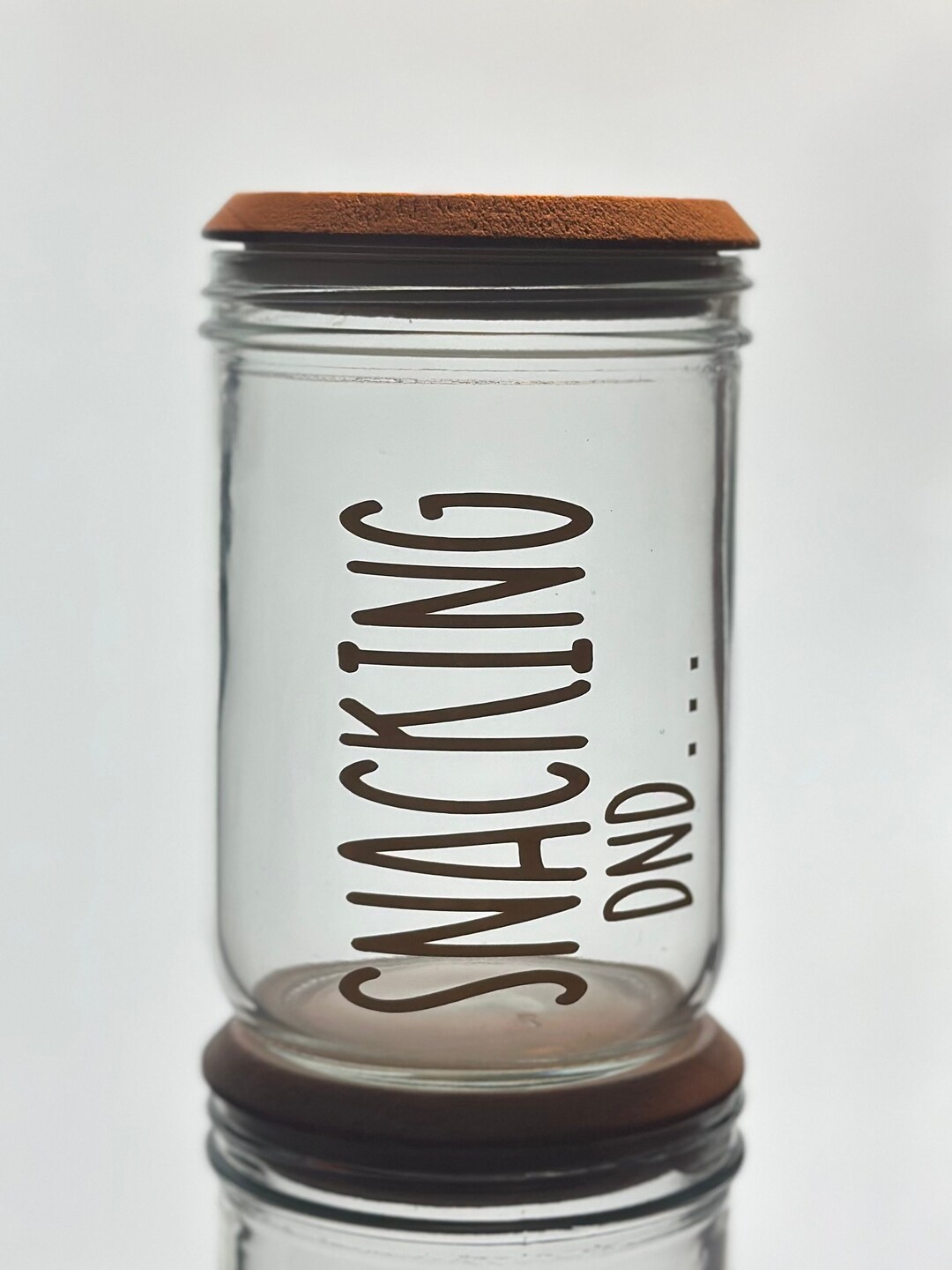 Medium Snacking, DND Snack Glass Jar Airtight Bamboo Lid Mason Jar ...