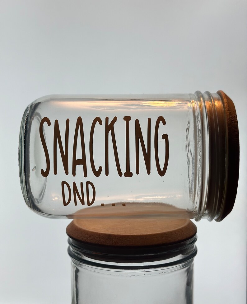 Medium Snacking, DND Snack Glass Jar Airtight Bamboo Lid Mason Jar ...