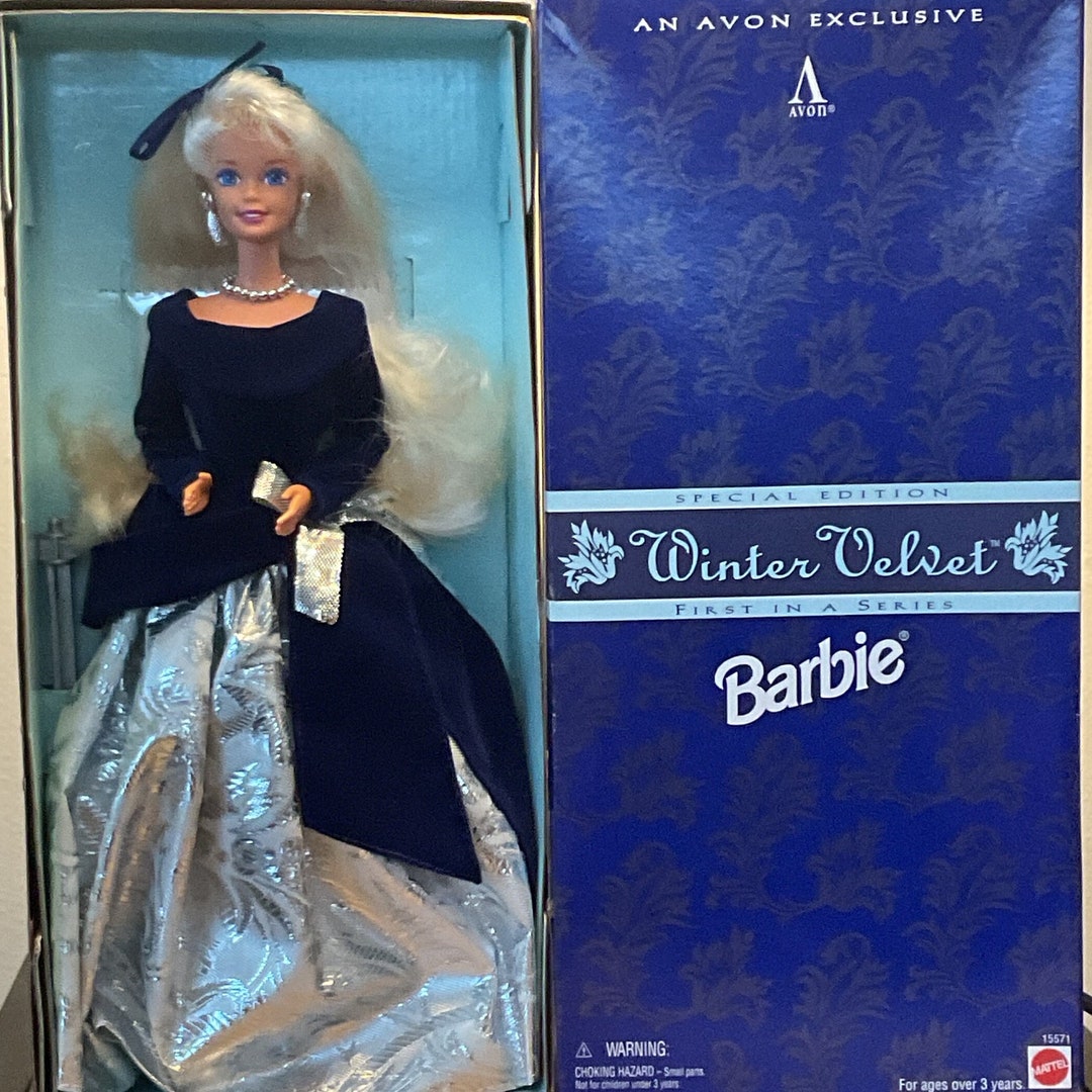 BARBIE winter Velvet Special Edition AVON Exclusive 1995 Mattel NEW - Etsy
