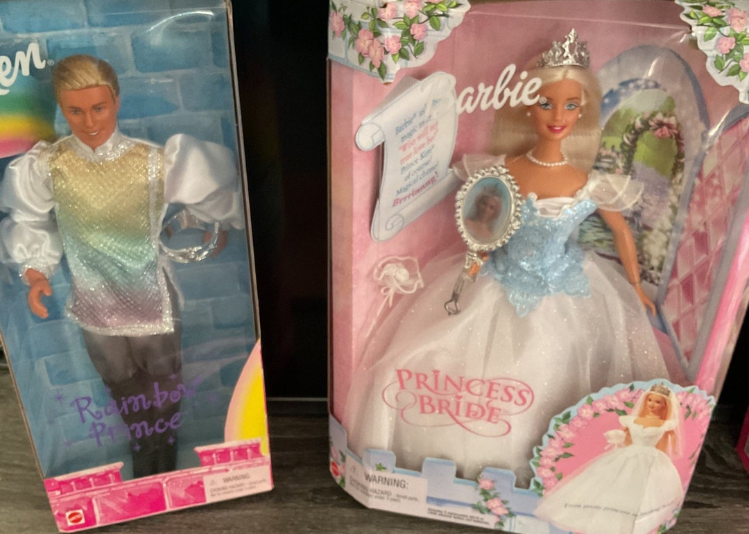 BARBIE princess Bride 2000 Mattel or KEN rainbow Prince 1999 Mattel NEW - Etsy