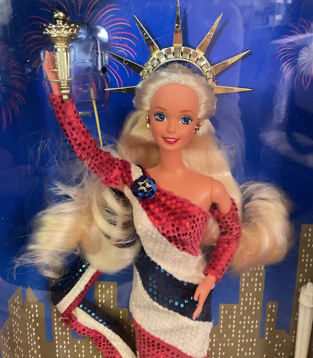 BARBIE statue of Liberty FAO Schwarz American Beauties Collection 1995 ...