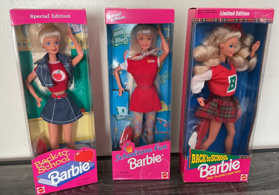 BARBIE Back-to-school @1994 Mattel / Schooltime Fun @1997 Mattel Back ...