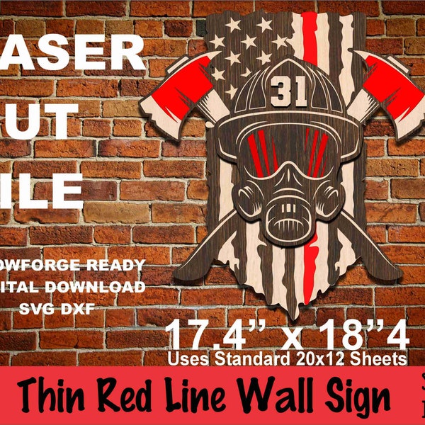 Firefighter Laser Svg - Etsy