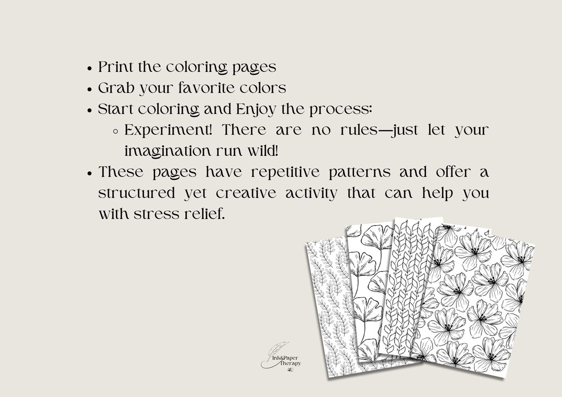 30 Flowers, Plants Coloring Pages, for Stress Relief, Women, ADHD ...