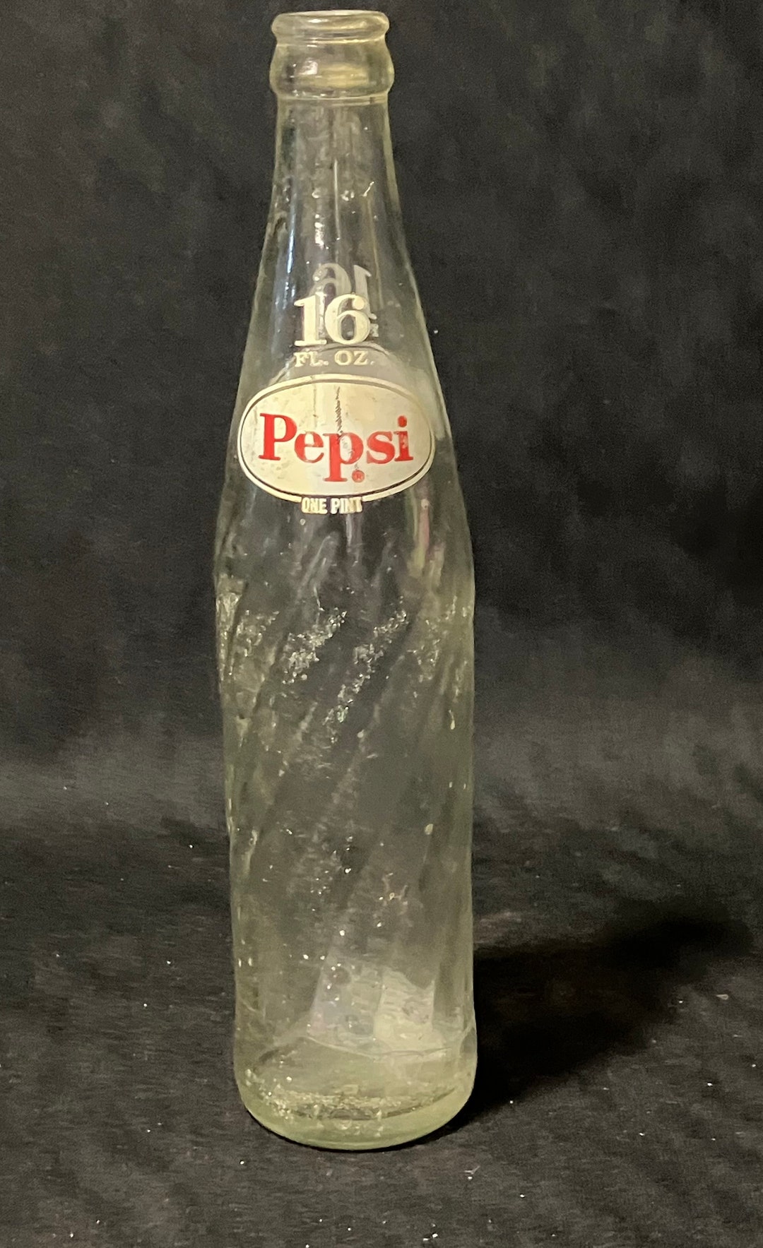 Vintage Pepsi Bottle Clear - Etsy