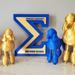 Personalized Sigma Gamma Rho Wall Art in Blue and Gold Great Gift Idea ...