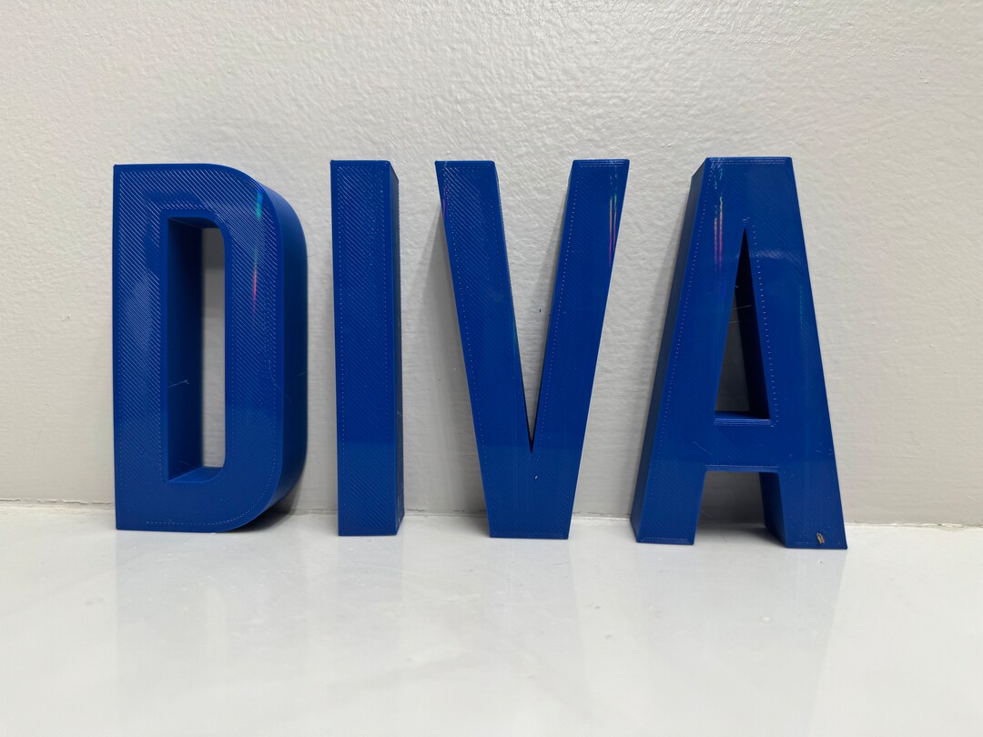 3D Printed diva Custom Colors Bold Decor for Strong Women - Etsy