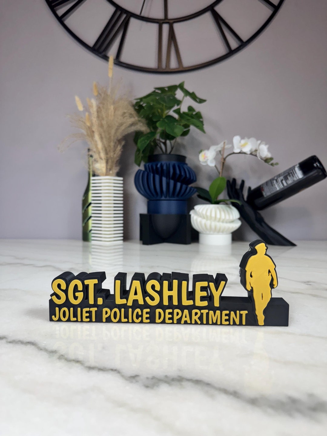 Personalized 3D Printed Police Desk Sign: Law Enforcement Gift - Etsy