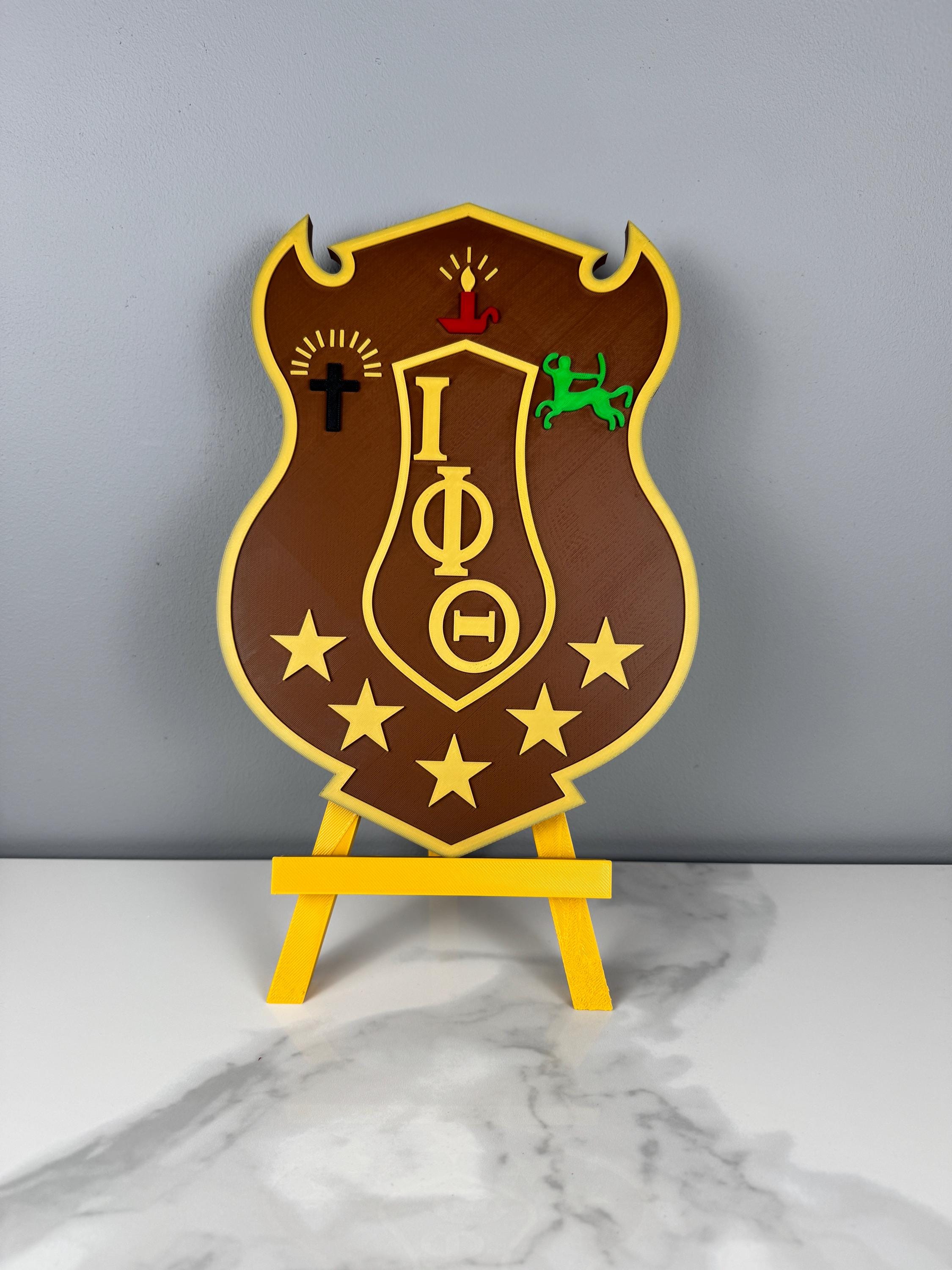Iota Phi Theta Shield Wall Art: 3D Printed Fraternity Decor - Etsy