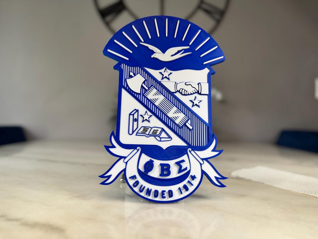 Phi Beta Sigma Shield. 3D Printed Decor for Walls, Tables, or Shelves ...