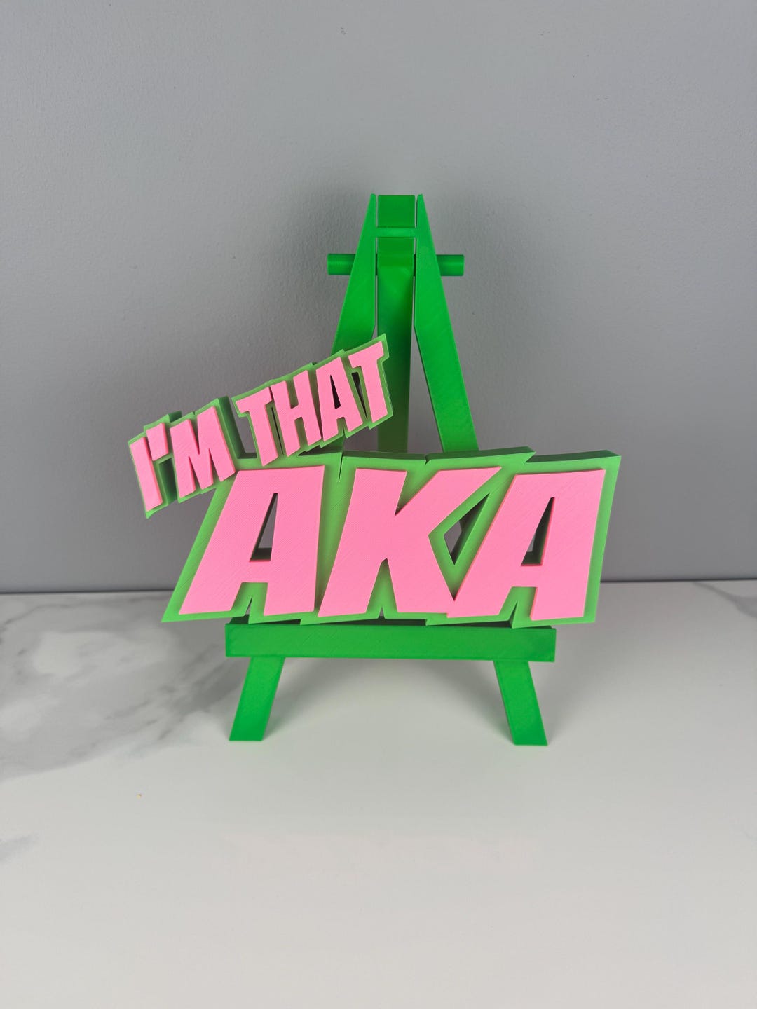 I'm That AKA Desk Sign in Pink and Green for Members of Alpha Kappa ...