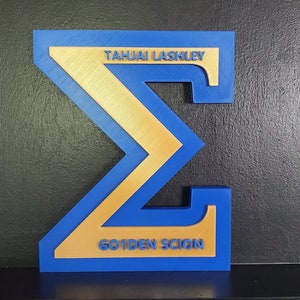 Personalized Sigma Gamma Rho Wall Art in Blue and Gold Great Gift Idea ...