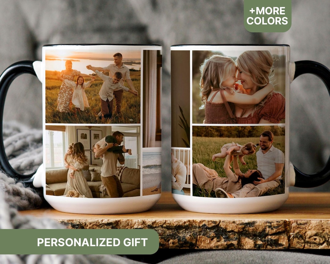 Personalized Photo Mug, Custom Photo Collage Mug for Mothers Day, Mom ...