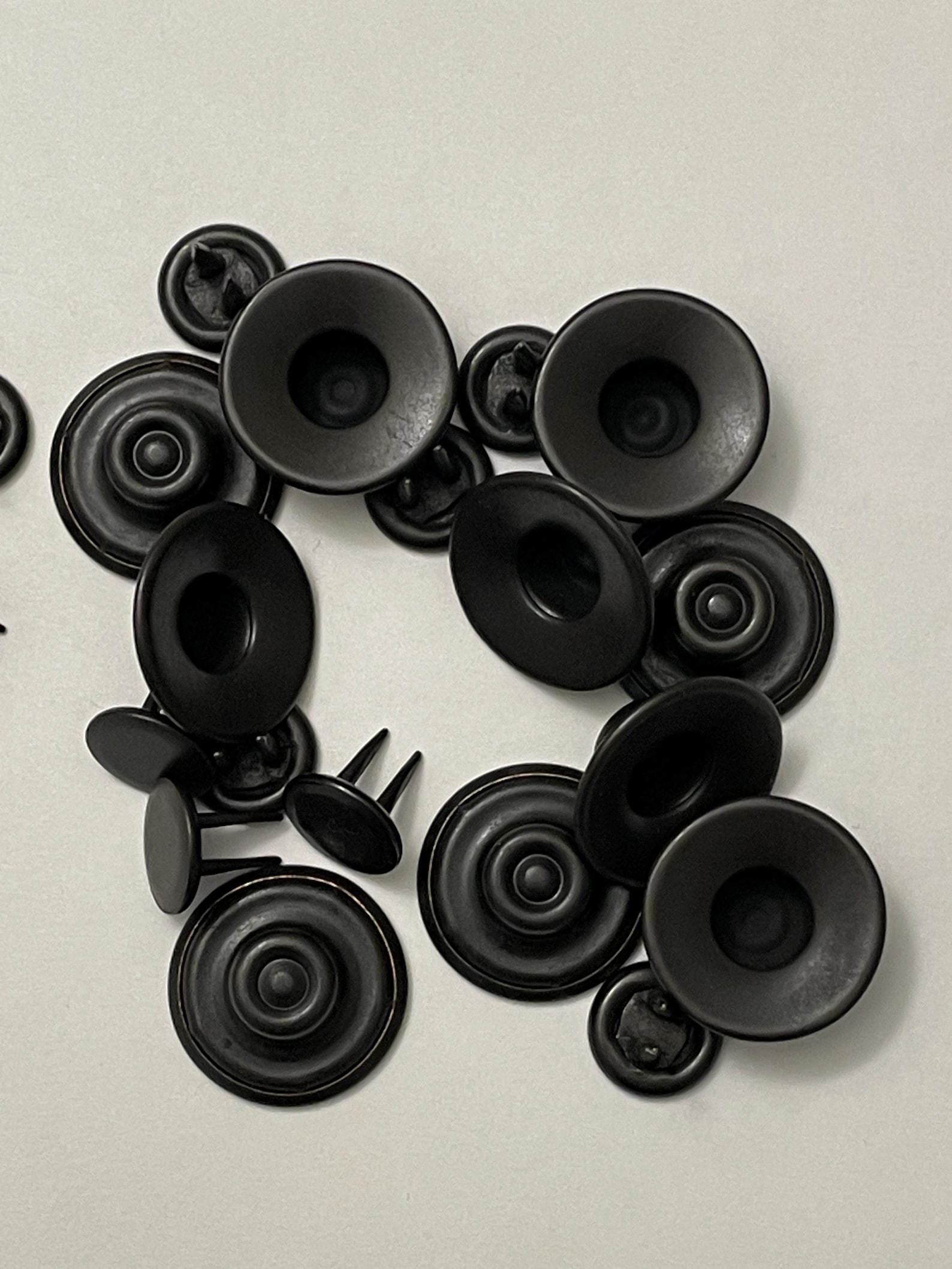 10 X Deadstock Black YKK Riveted Buttons for Denim Jeans, With ...