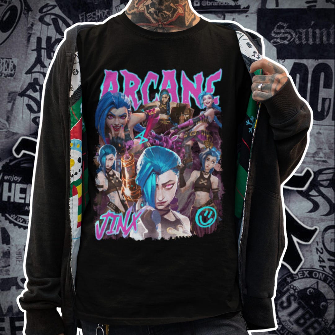 Jinx Shirt, Jinx Bootleg Shirt, Gaming Shirt, Gift for Him, Gift for ...