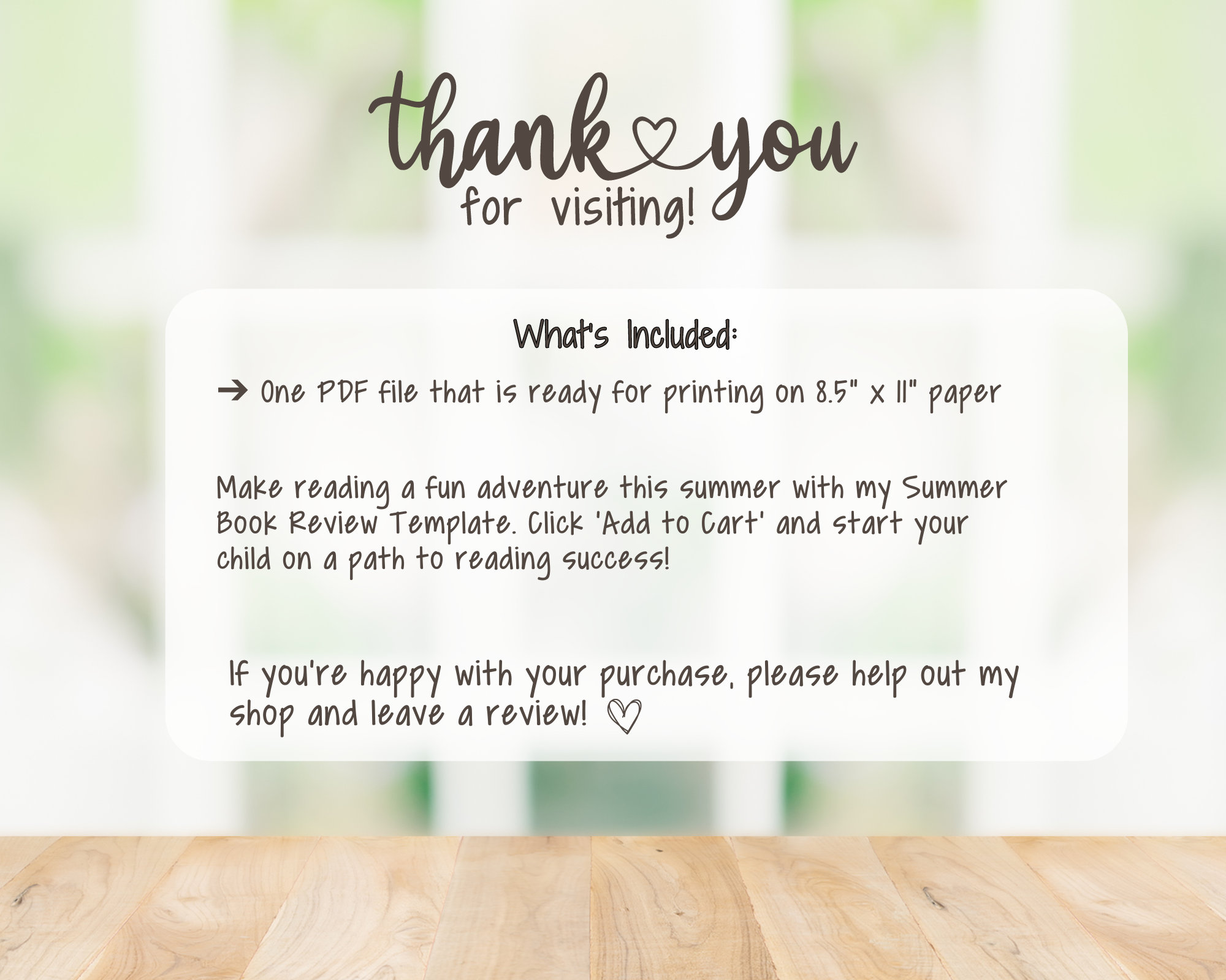 Summer Book Review Worksheet, Printable Book Report (digital Download ...