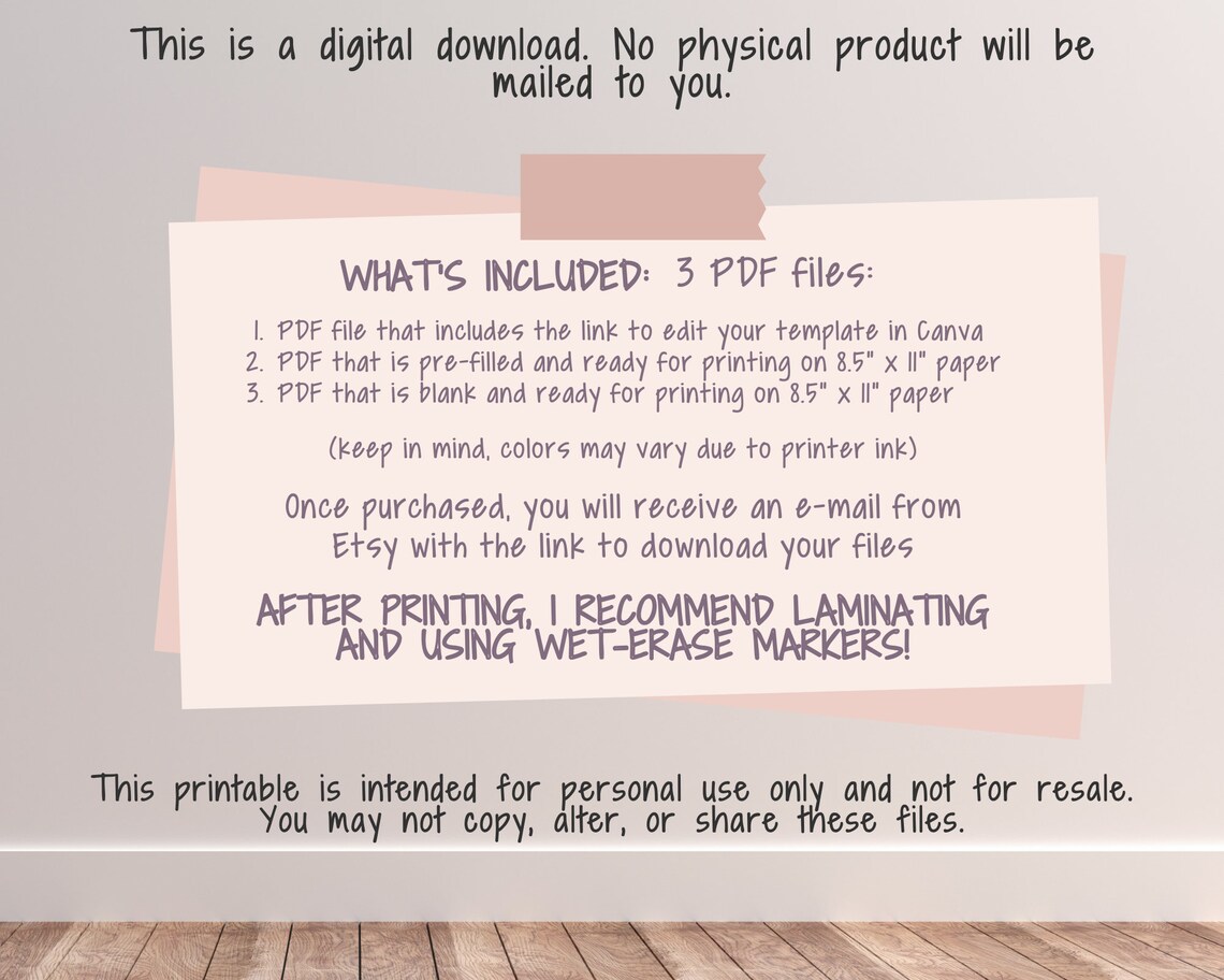 EDITABLE Complete Cleaning Schedule Checklist - Daily, Weekly, Bi ...