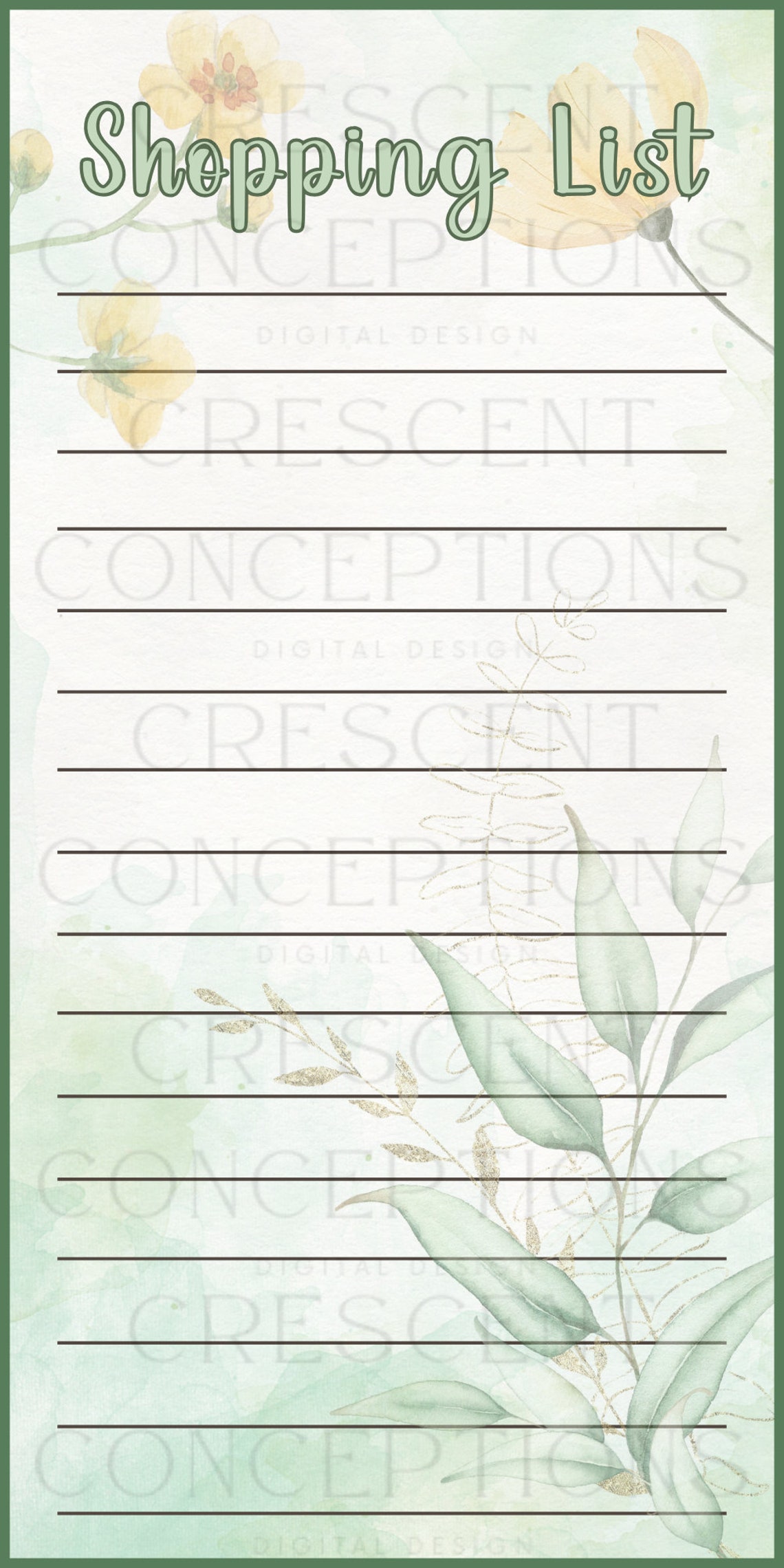 Printable Shopping List, Printable Grocery List, PDF Printable Shopping ...