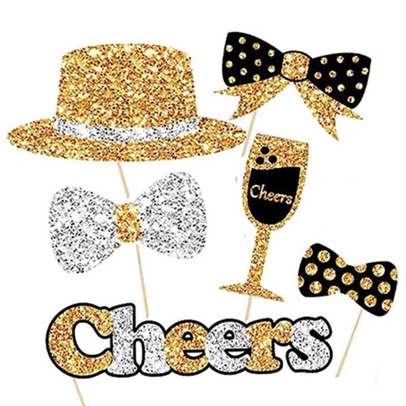 30pcs Hats Lipstick Tie Crown Party Photo Booth Props | Birthday ...
