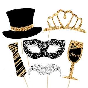 30pcs Hats Lipstick Tie Crown Party Photo Booth Props | Birthday ...