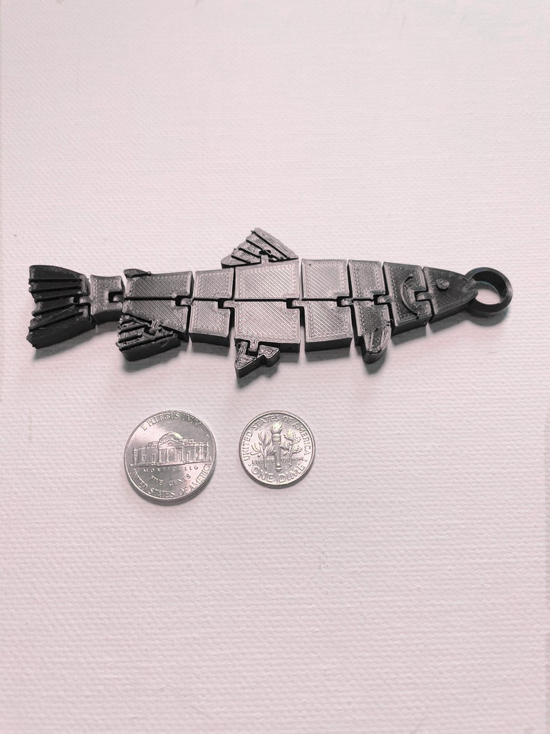 3D Printed Articulated Fish Keychain - Etsy