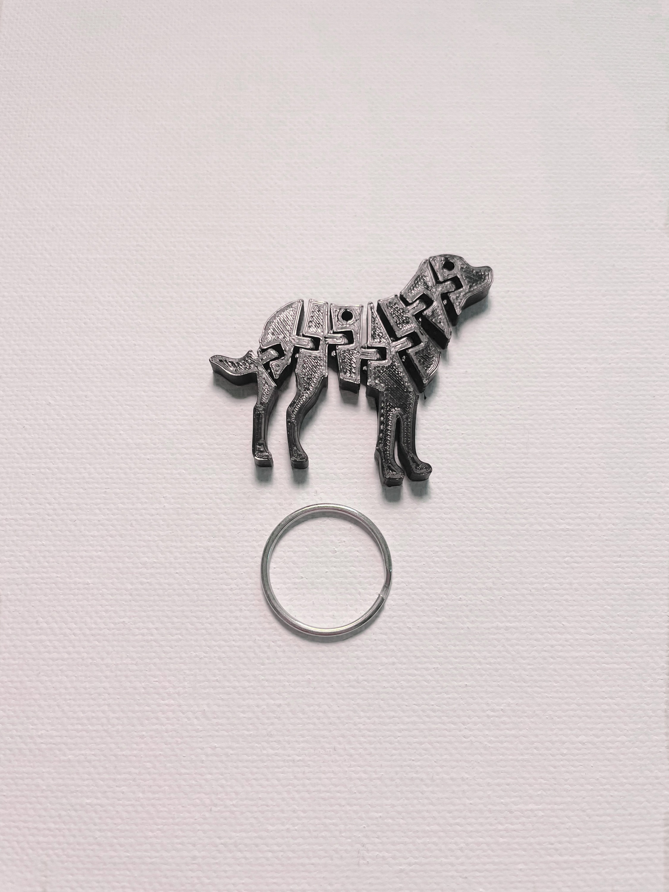 3D Printed Articulated Dog Keychain - Etsy