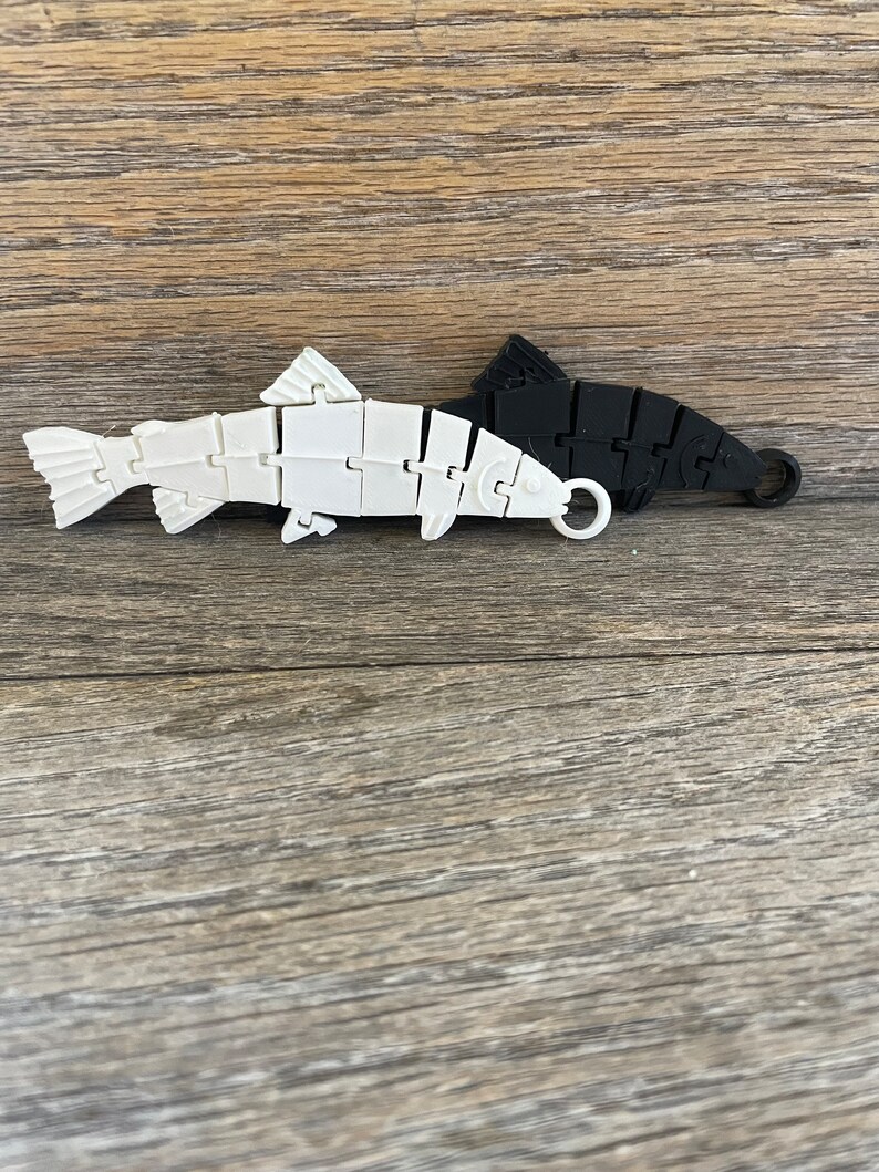 3D Printed Articulated Fish Keychain - Etsy