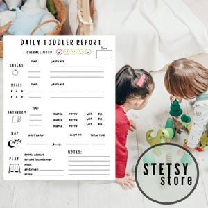 Daily Toddler Report - Etsy