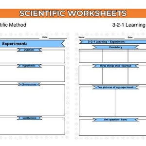 Melting Ice Science Experiment Printable Worksheet - Etsy