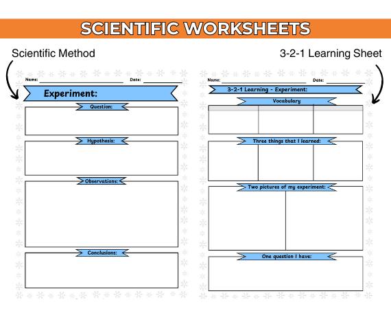 Melting Ice Science Experiment Printable Worksheet - Etsy