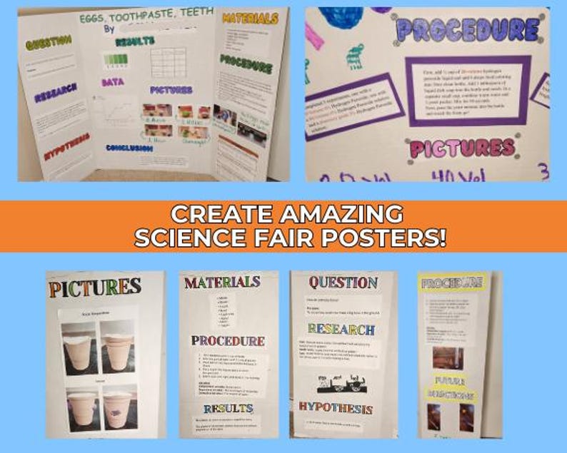 Science Fair Project Display Board Poster Labels for Student ...