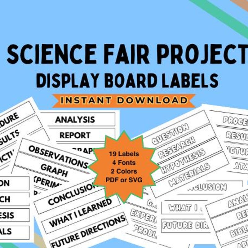 Science Labels - Etsy