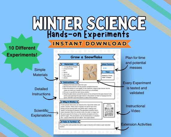 Winter Science Experiments for Kids Scientific Method Worksheets and ...