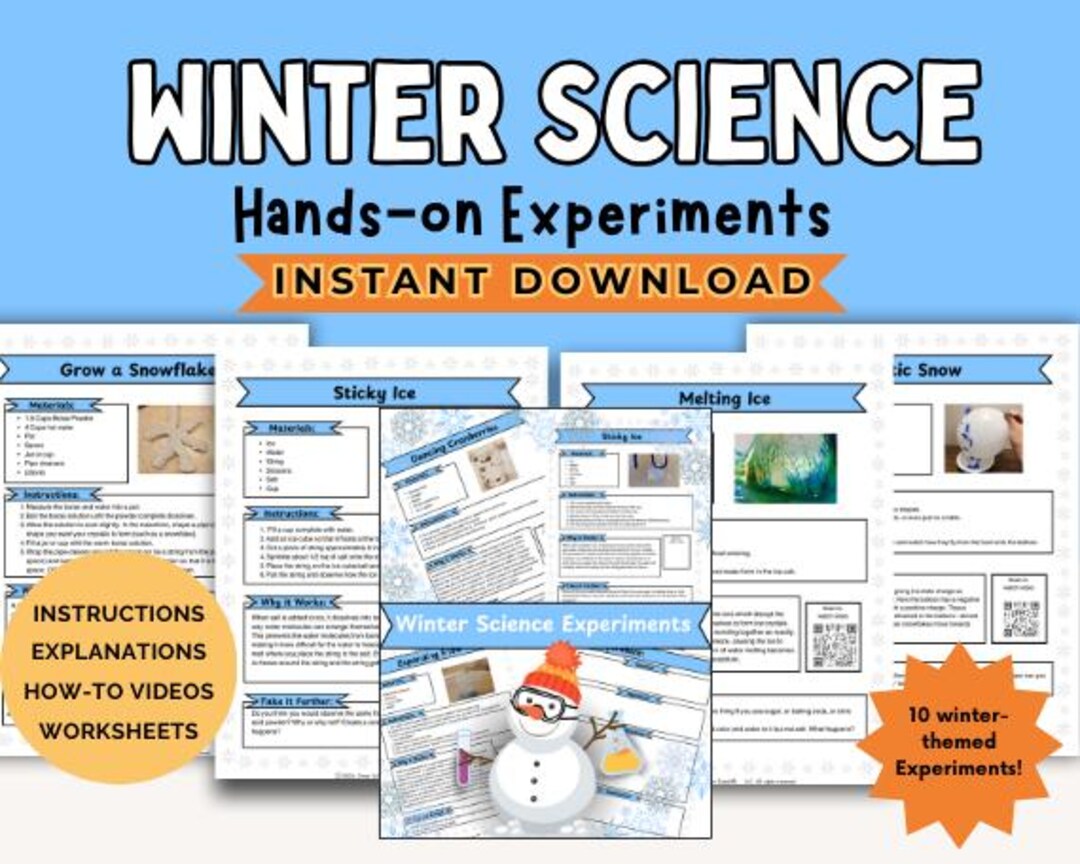 Winter Science Experiments for Kids Scientific Method Worksheets and ...