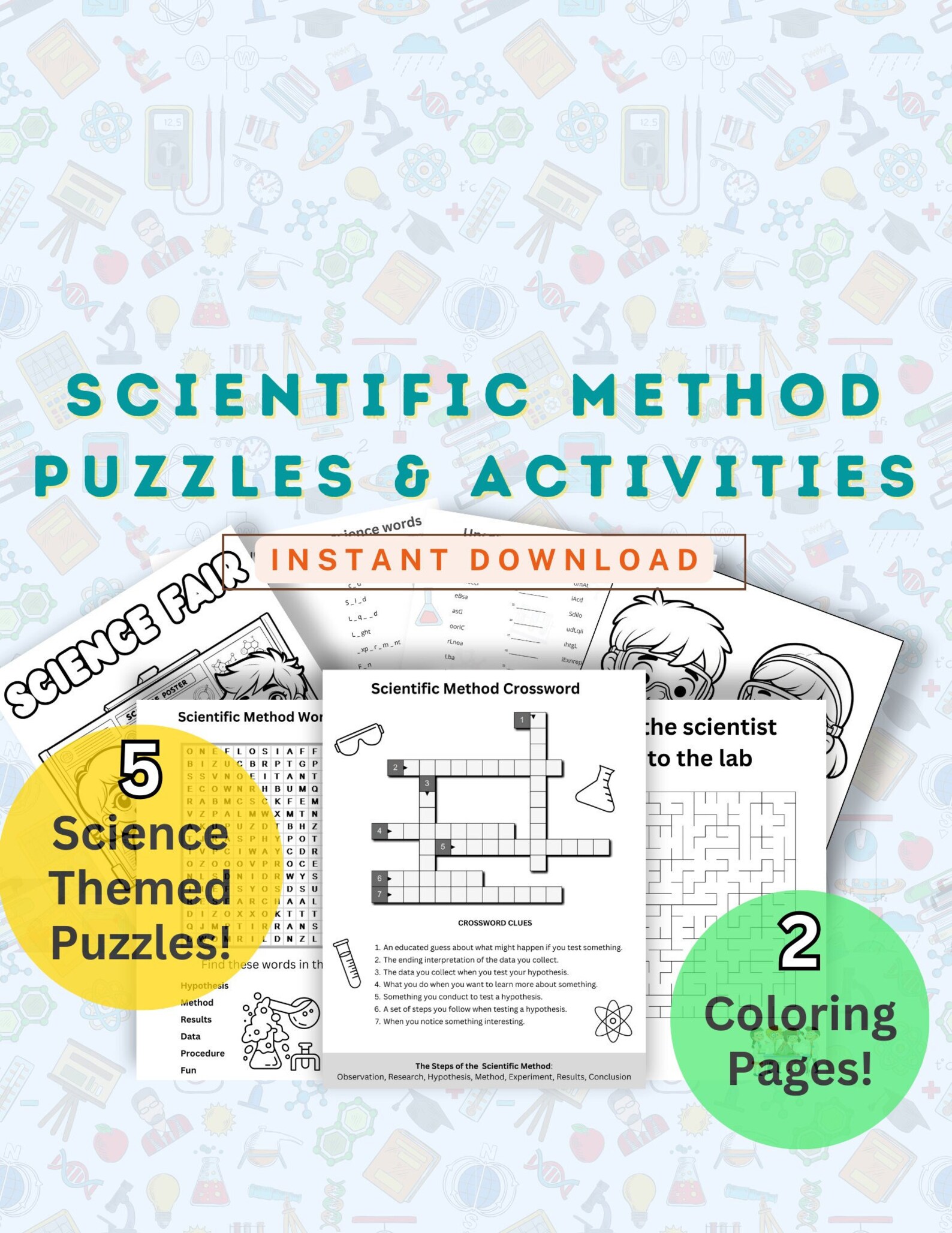 Science Activity for Elementary School Science Crossword Puzzle Science ...