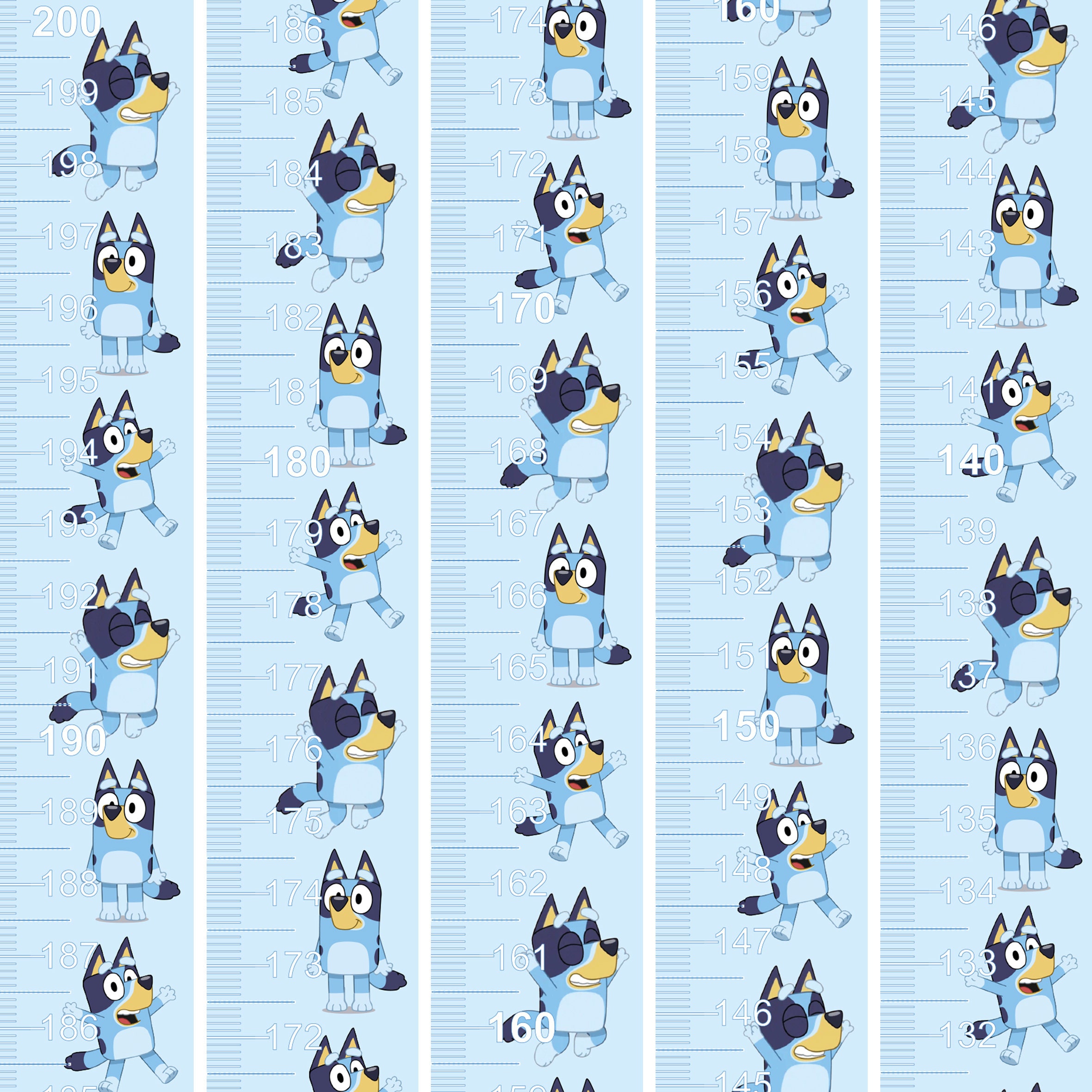Bluey Inspired Children's Height Chart, Bluey Design, Height Chart Wall ...