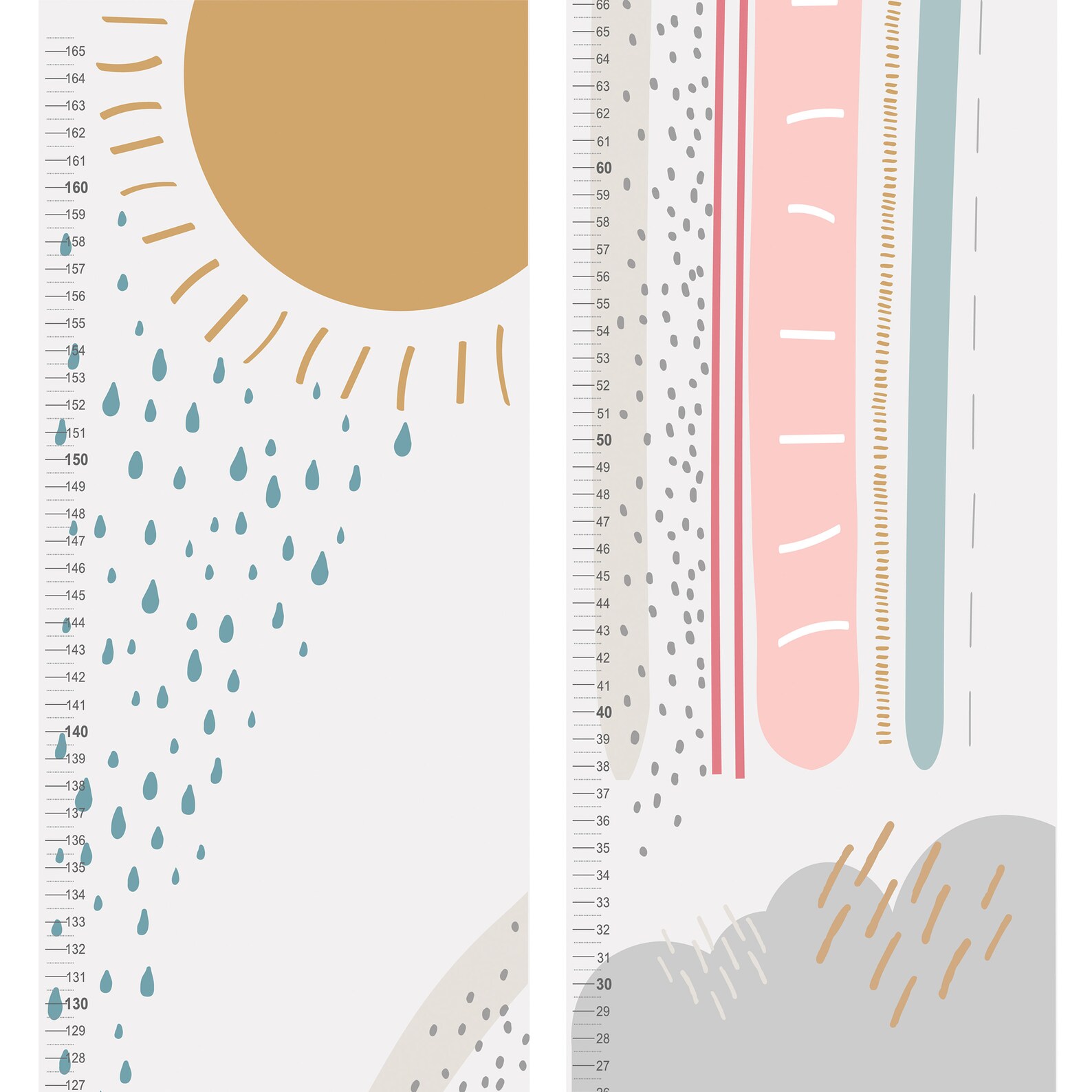 Rainbow Height Chart, Kids Height Chart, Growth Chart Digital Print ...