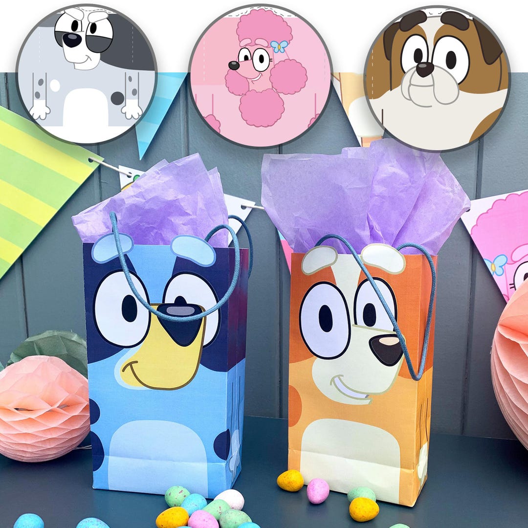 Bluey & Bingo Party Bags Muffin, Coco, Winton Printable Downloads Kids ...